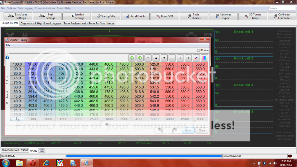 Target AFR table, What do you guys think. | MR2 Owners Club Forum